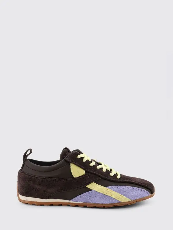 ALOHAS Suede And Nylon Lace-up Sneakers - Brown