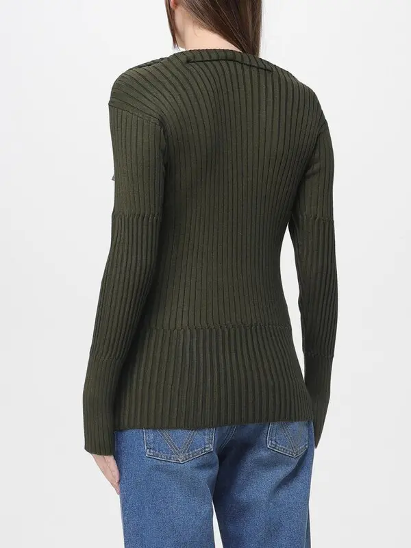 Bottega Veneta V-neck Sweater With Metal Plaques - Green