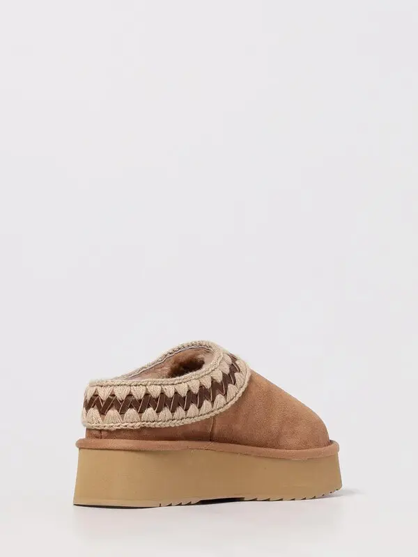 Mou Uggs Slipper With Braided Detailing - Beige
