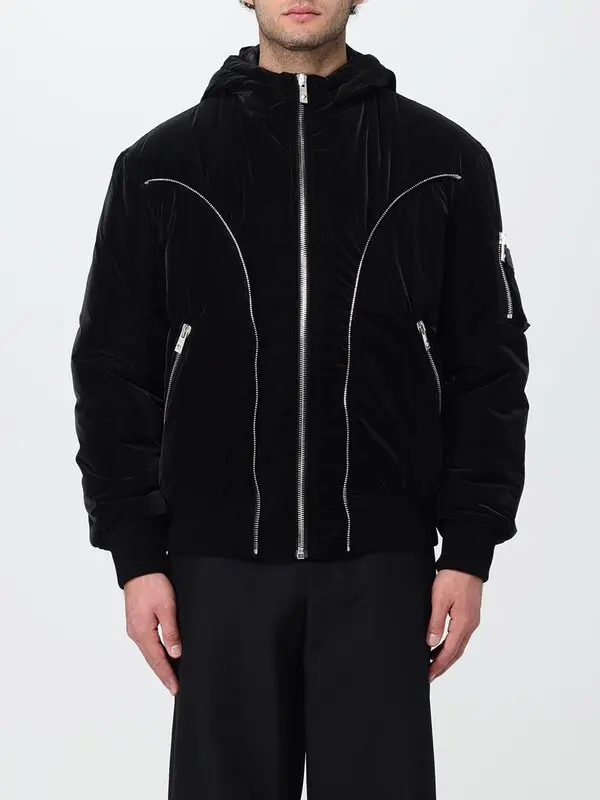 Versace Zip-up Velvet Bomber Jacket