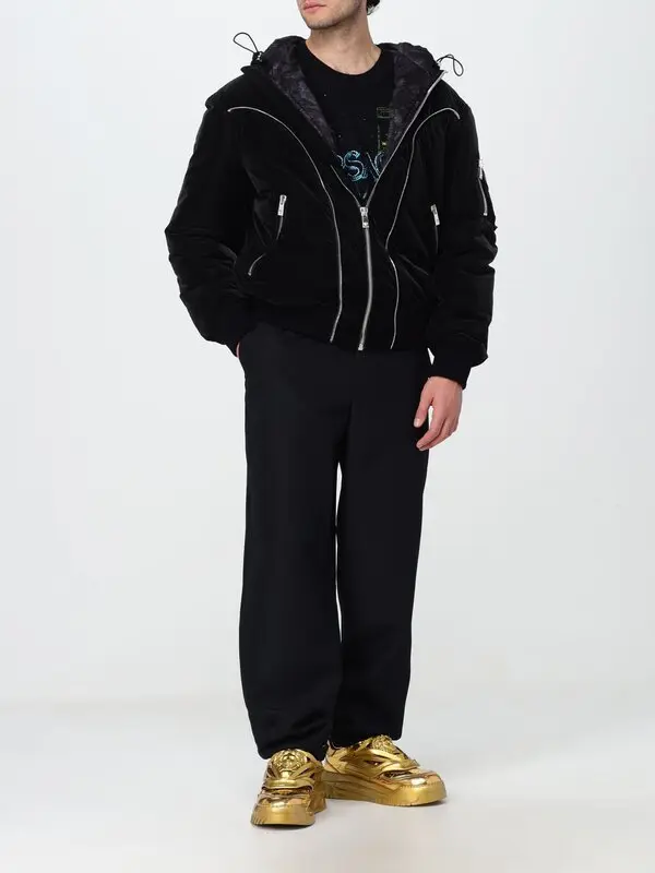 Versace Zip-up Velvet Bomber Jacket