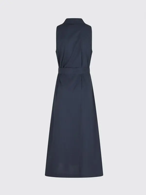 Woolrich Sleeveless Collared Maxi Dress - Blue