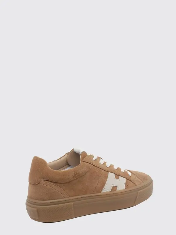 Hogan Crosswind Suede Leather Platform Sneakers - Earth