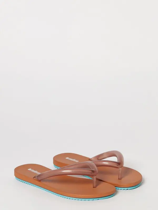 Melissa Airflow Pvc Thong Sandals With Low Heel - Brown