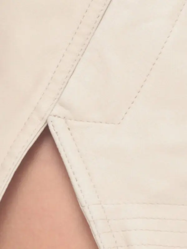 Rick Owens Leather Shorts With Drawstring