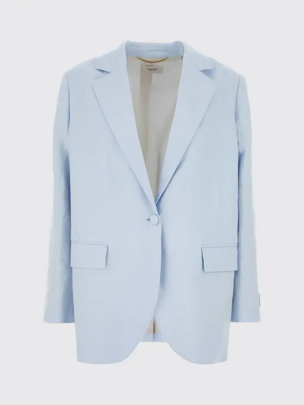 Agnona Single-breasted Linen And Silk Blazer With Peak Lapels