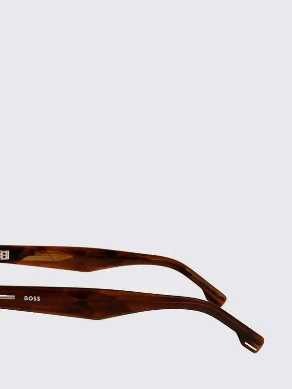 BOSS Aviator Sunglasses In Acetate With Rectangular Frame - Brown