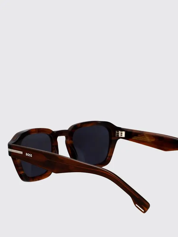 BOSS Aviator Sunglasses In Acetate With Rectangular Frame - Brown