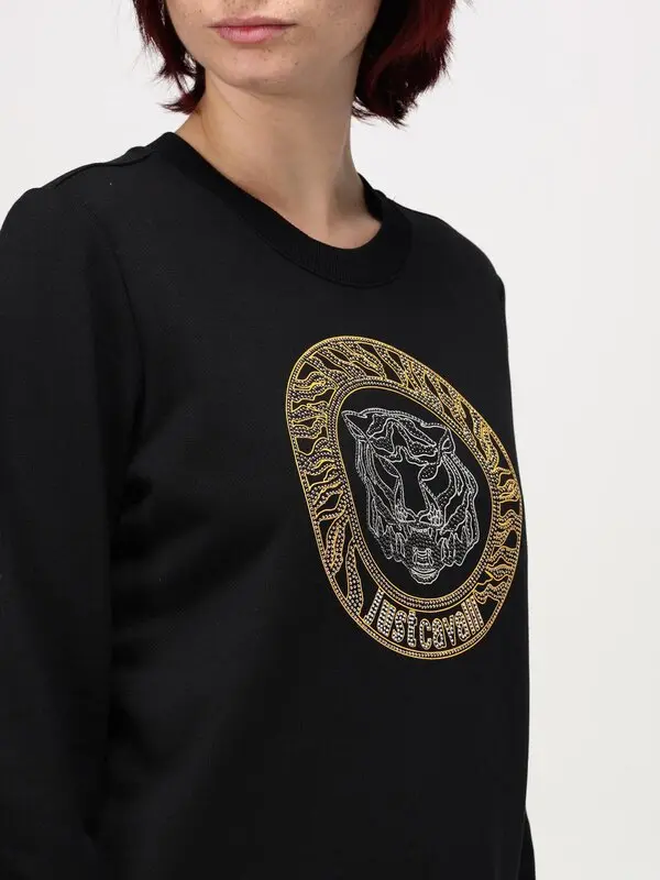 Just Cavalli Crewneck Sweatshirt With Embroidered Logo
