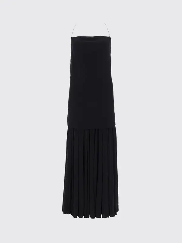 Jacquemus La Robe Abiha Pleated Midi Dress - Black