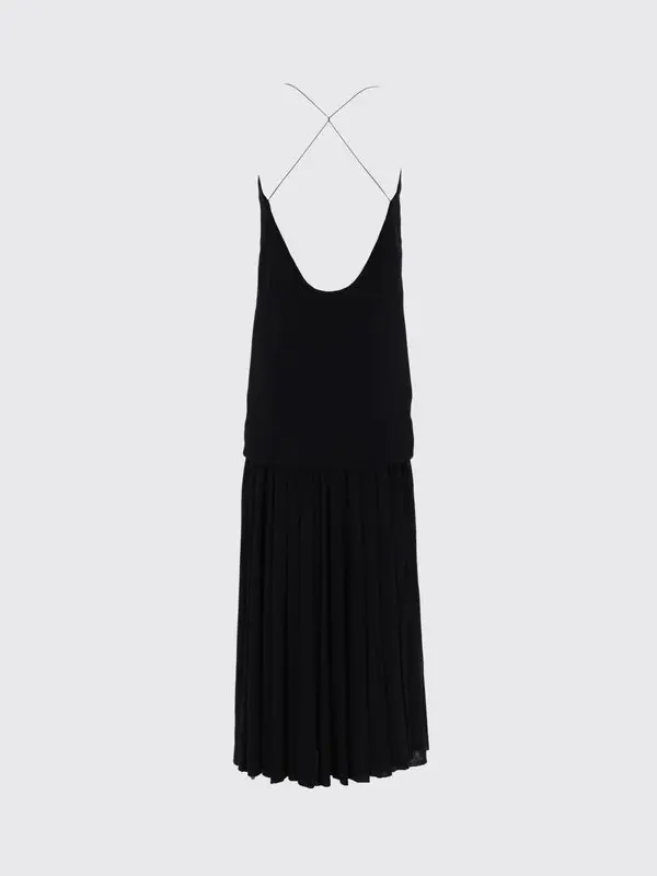 Jacquemus La Robe Abiha Pleated Midi Dress - Black