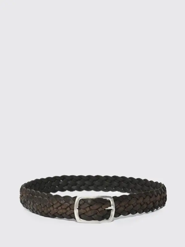 Orciani Braided Suede Calf Leather Belt