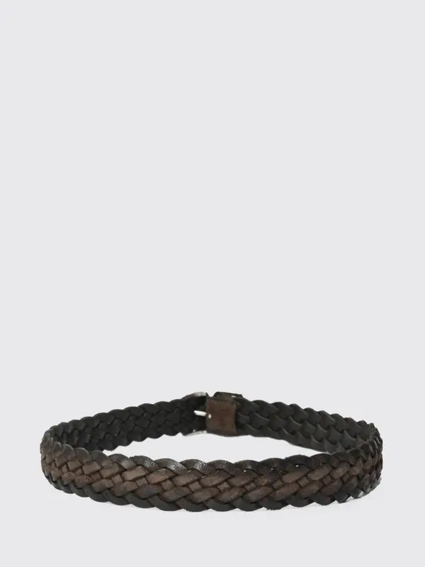 Orciani Braided Suede Calf Leather Belt