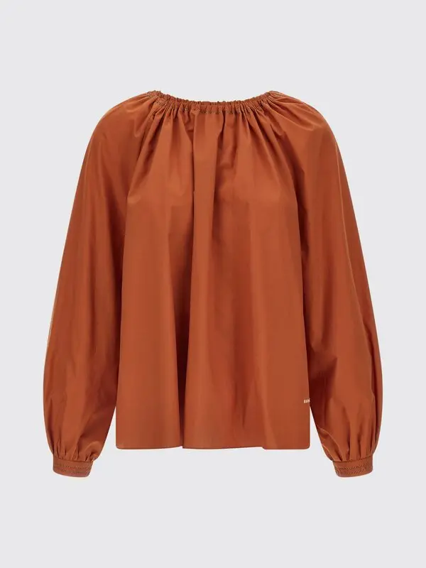 Marni Cotton Long-sleeved Blouse With Crew Neck