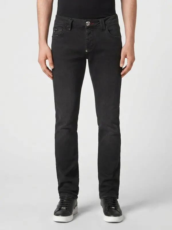 Philipp Plein Five-pocket Skinny Fit Stretch Jeans - Black