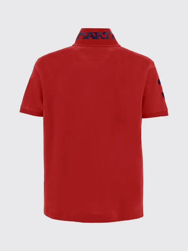 LA MARTINA Cotton Polo Shirt With Logo - Red