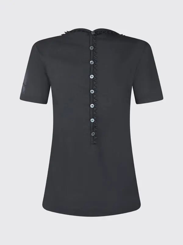 Jacquemus Clavela Slim Fit Cotton T-shirt With Straight Neckline - Black