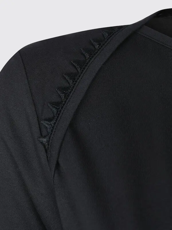 Jacquemus Clavela Slim Fit Cotton T-shirt With Straight Neckline - Black