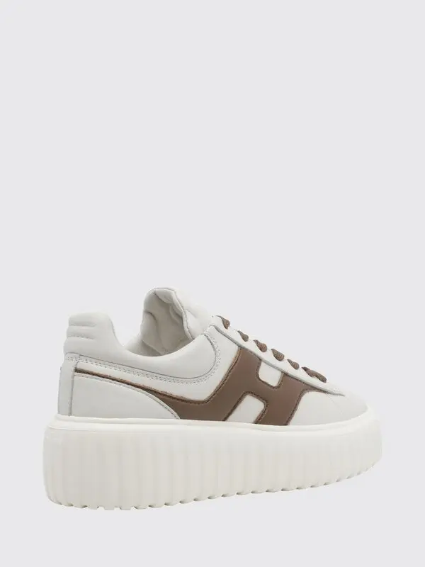 Hogan H-stripes Smooth Leather Platform Lace-up Sneakers - White 1