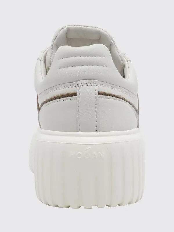 Hogan H-stripes Smooth Leather Platform Lace-up Sneakers - White 1