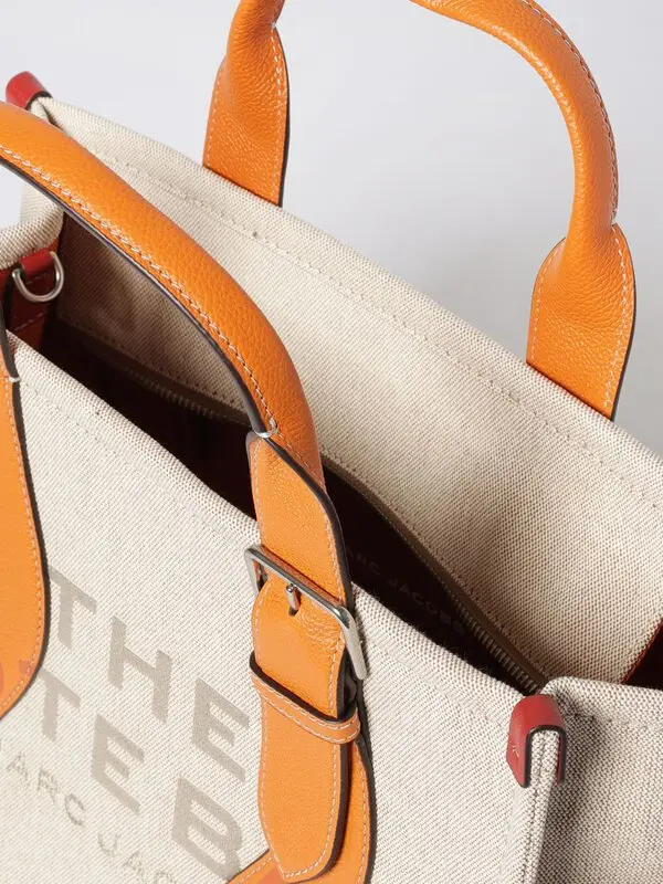 Marc Jacobs The Medium Tote Bag In Cotton Canvas - Beige
