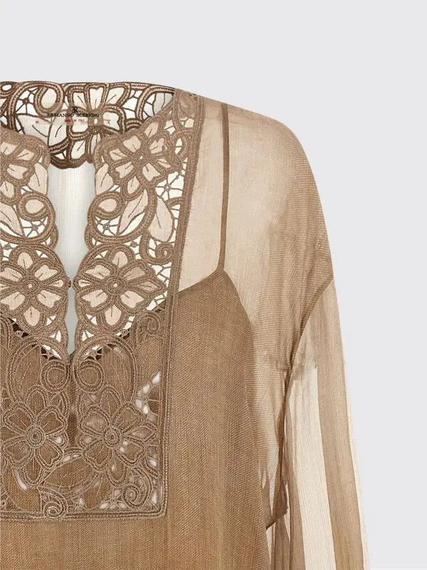 Ermanno Scervino Embroidered Silk Blouse