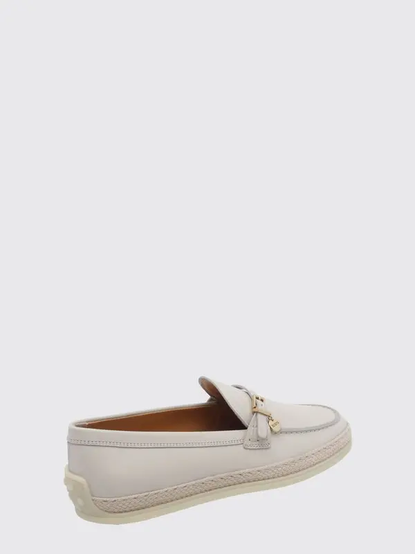 TOD'S Smooth Leather Loafers With Pebbled Sole And Engraved Logo