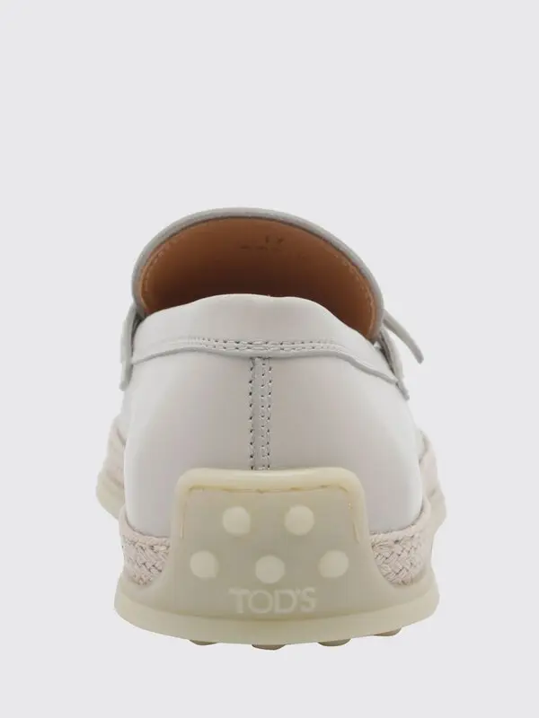 TOD'S Smooth Leather Loafers With Pebbled Sole And Engraved Logo