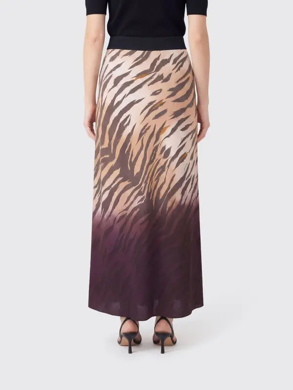 Pinko Printed Satin Long Skirt