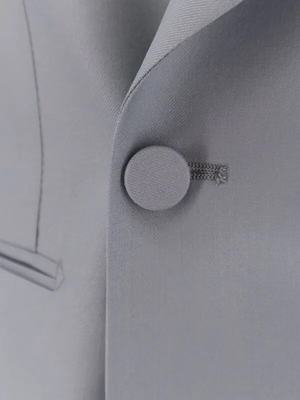 Tagliatore Double-breasted Virgin Wool Blazer - Pearl