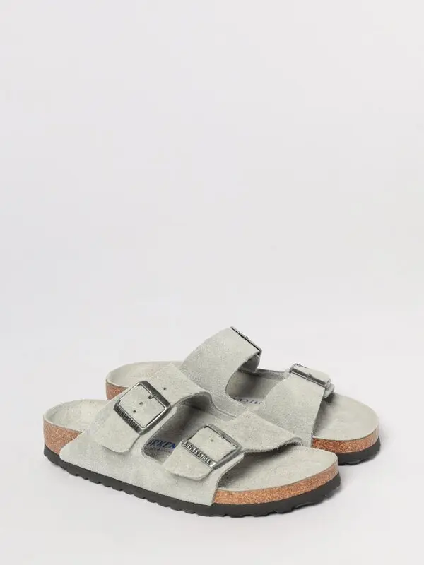 BIRKENSTOCK Arizona Suede Sandals - Grey