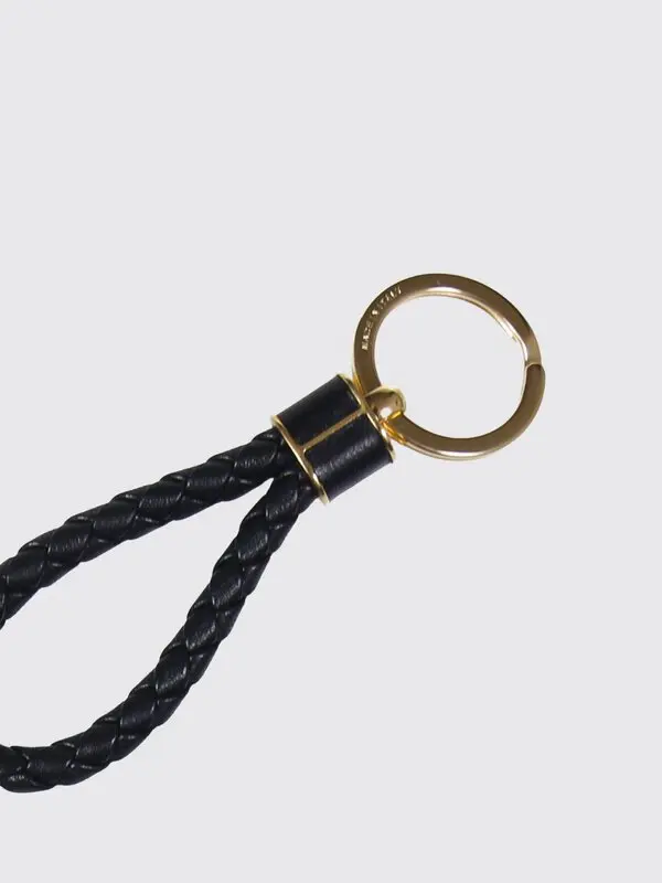 Bottega Veneta Mermaid Intrecciato Lambskin Keychain - Black