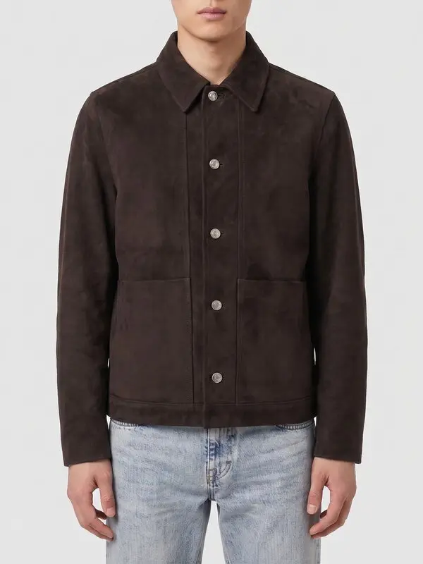 GIORGIO BRATO Suede Shirt Jacket - Brown
