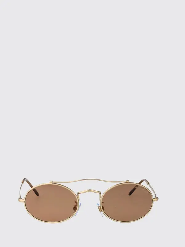 Giorgio Armani Oval-frame Metal Sunglasses With Double Bridge