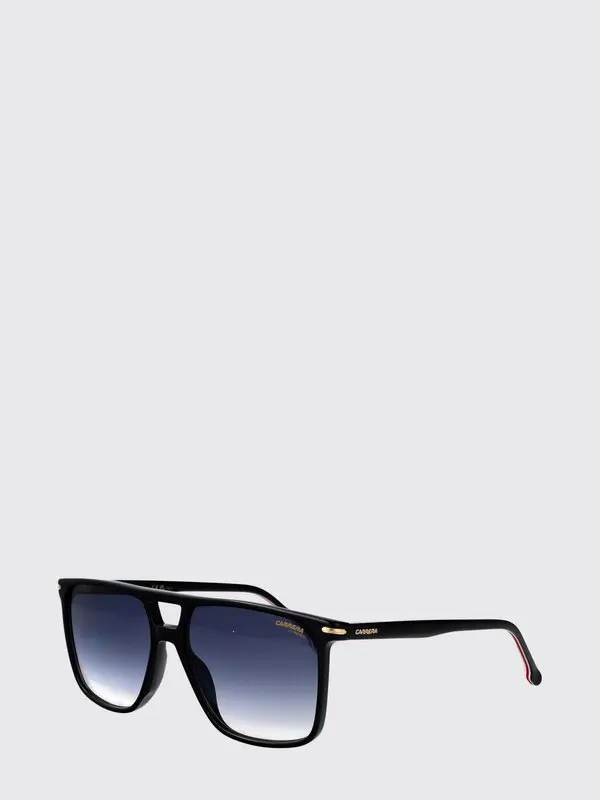 Carrera Eyewear Aviator Acetate Sunglasses With Double Bridge And Smoked Lenses - Black