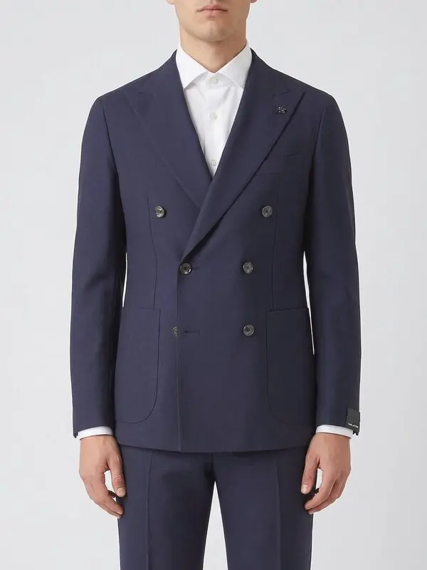Tagliatore Double Breasted Virgin Wool Blazer