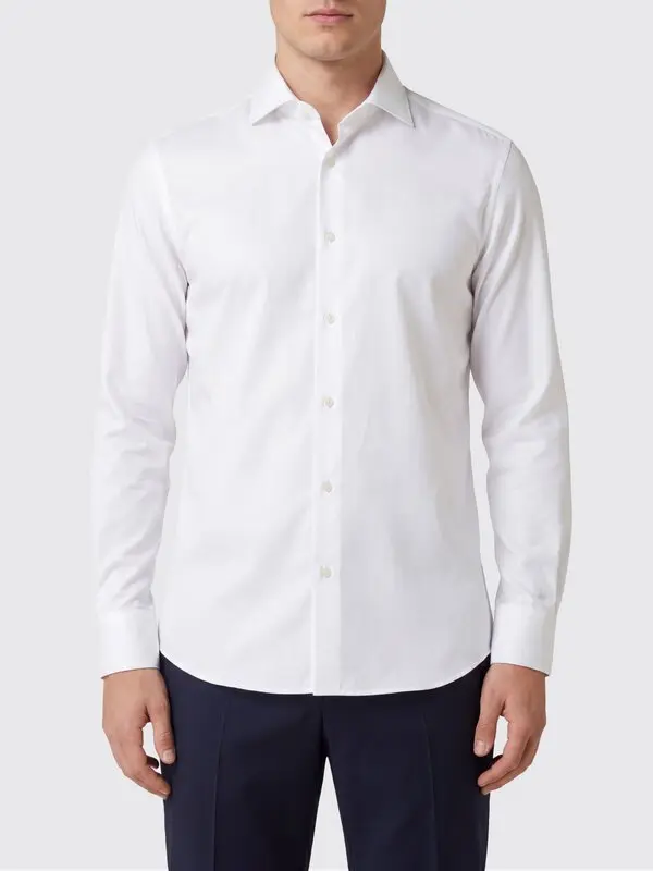 Brunello Cucinelli Cotton French Collar Slim Fit Shirt