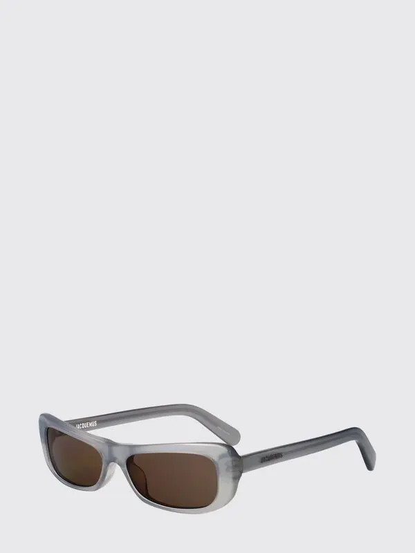 Jacquemus Capri Rectangular Cat-eye Sunglasses In A Gray Acetate Frame