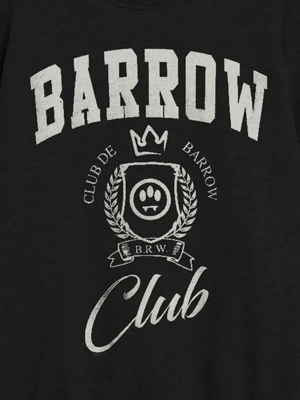 BARROW Cotton Oversized Sweatshirt With Back Cutout - Black