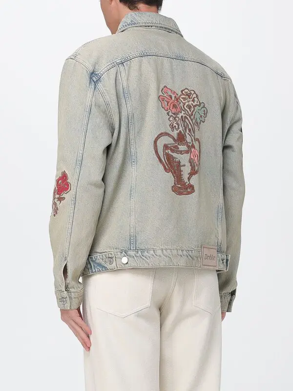 Drole De Monsieur Embroidered Denim Jacket