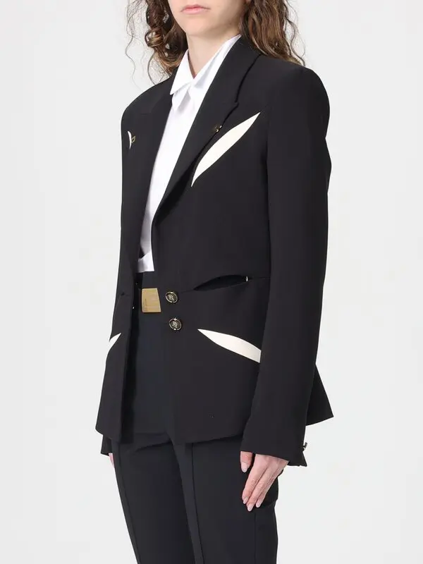 Elisabetta Franchi Tailored Blazer With Contrasting Insets - Black