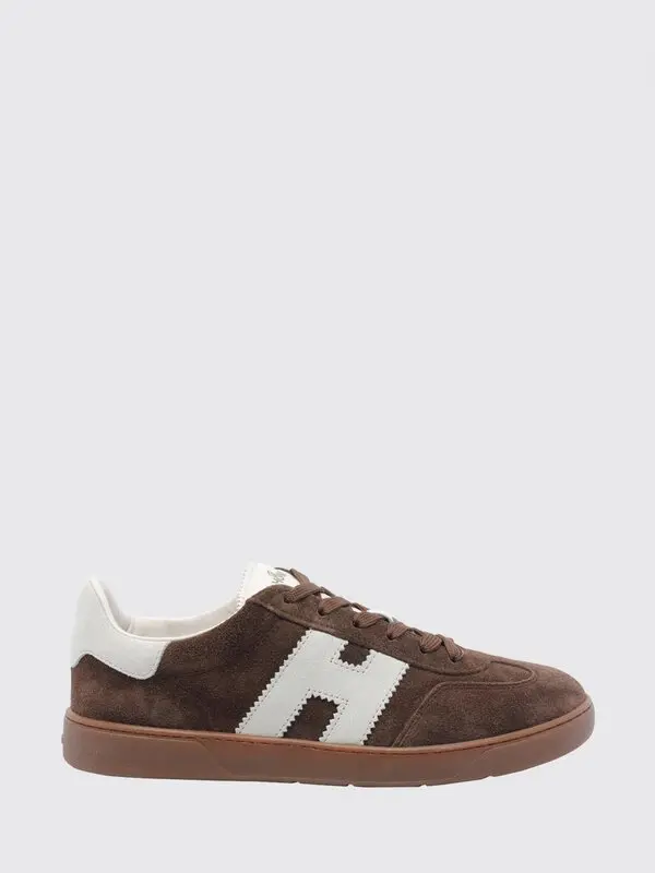 Hogan Smooth And Suede Calfskin Sneakers With H Logo - Brown