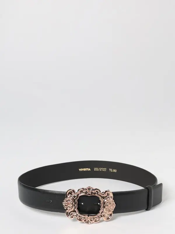 Vivetta Belt With Rose Gold Tone Embellished Buckle