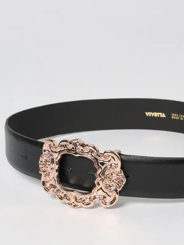 Vivetta Belt With Rose Gold Tone Embellished Buckle