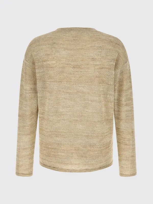 ROBERTO COLLINA Cotton And Linen Crew Neck Sweater - Beige