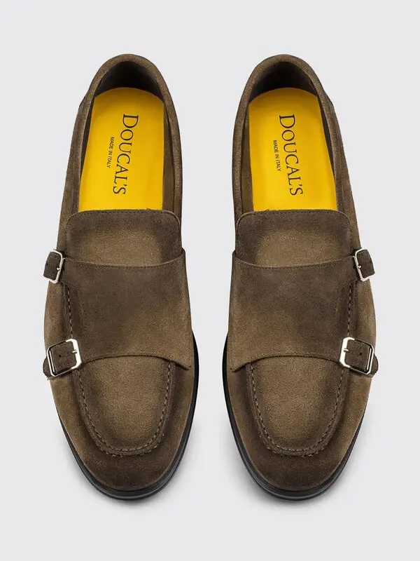 DOUCAL'S Suede Monk Strap Shoes