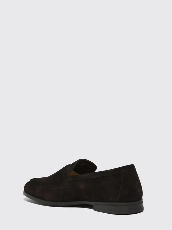 DOUCAL'S Suede Monk Strap Shoes - Dark
