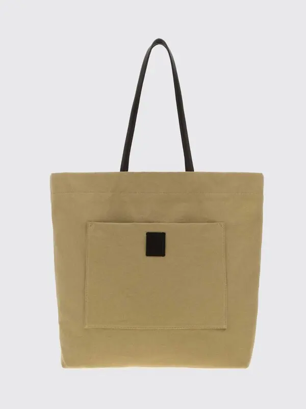 THE ROW Large Tori Tote Bag In Cotton Canvas With Double Leather Handles - Beige