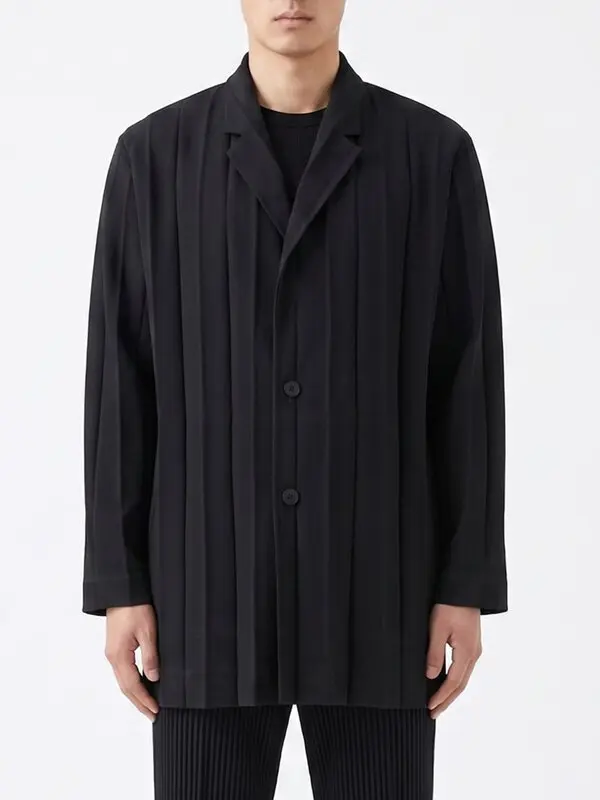 Issey Miyake Single Breasted Polyester Blazer - Black