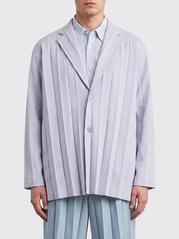 Issey Miyake Single Breasted Polyester Blazer - Blue